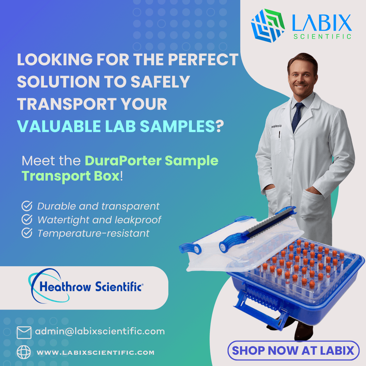 Looking for the perfect solution to safely transport your lab samples?